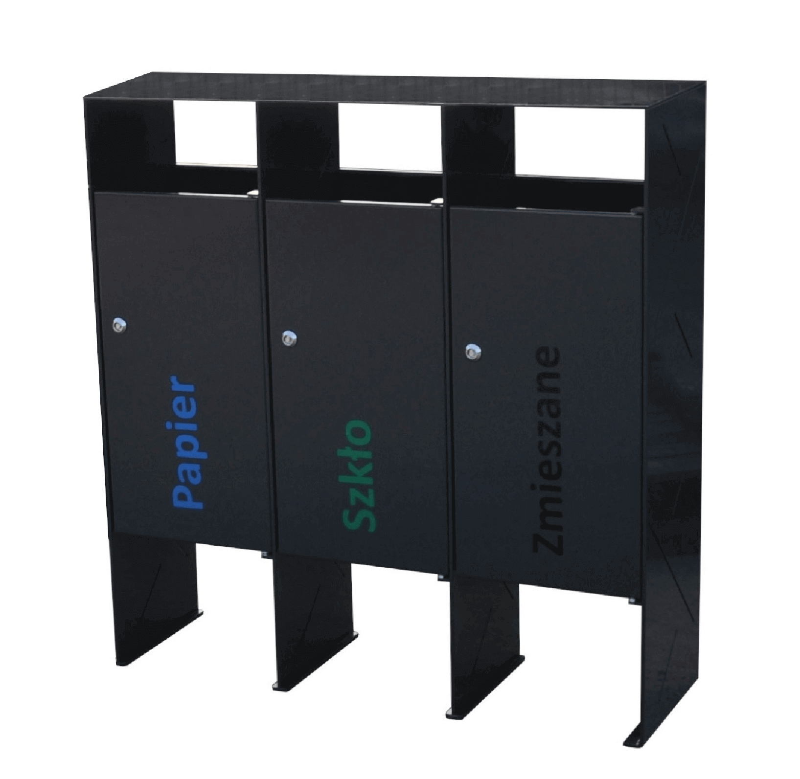 Zestaw koszy do segregacji zewnętrznej City 3 x 40L - ECO24 Zestaw koszy do segregacji zewnętrznej City 3 x 40L - ECO24